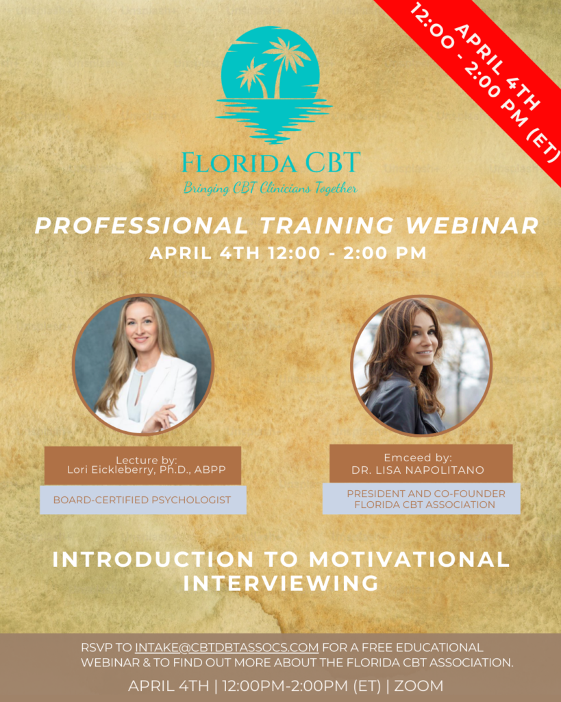 Introduction to Motivational Interviewing – April 4th – Florida CBT